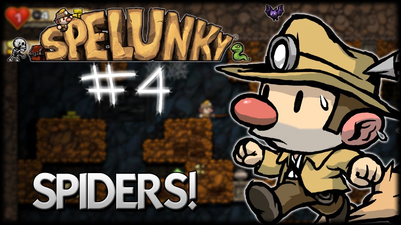 SPIDERS! - Spelunky Xbox 360 Let's Play - Part 4 - YouTube