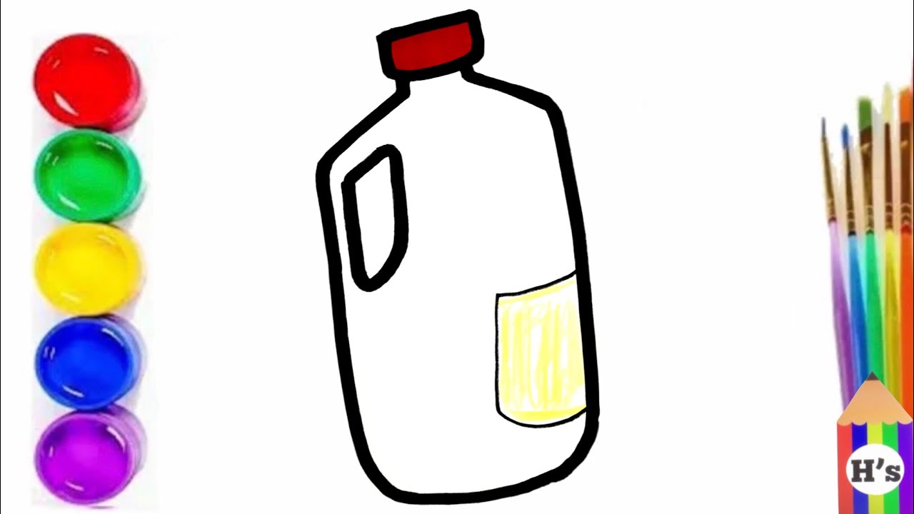 How To Draw a Cute Gallon | Bolalar uchun gallon rasm chizish | рисунок ...