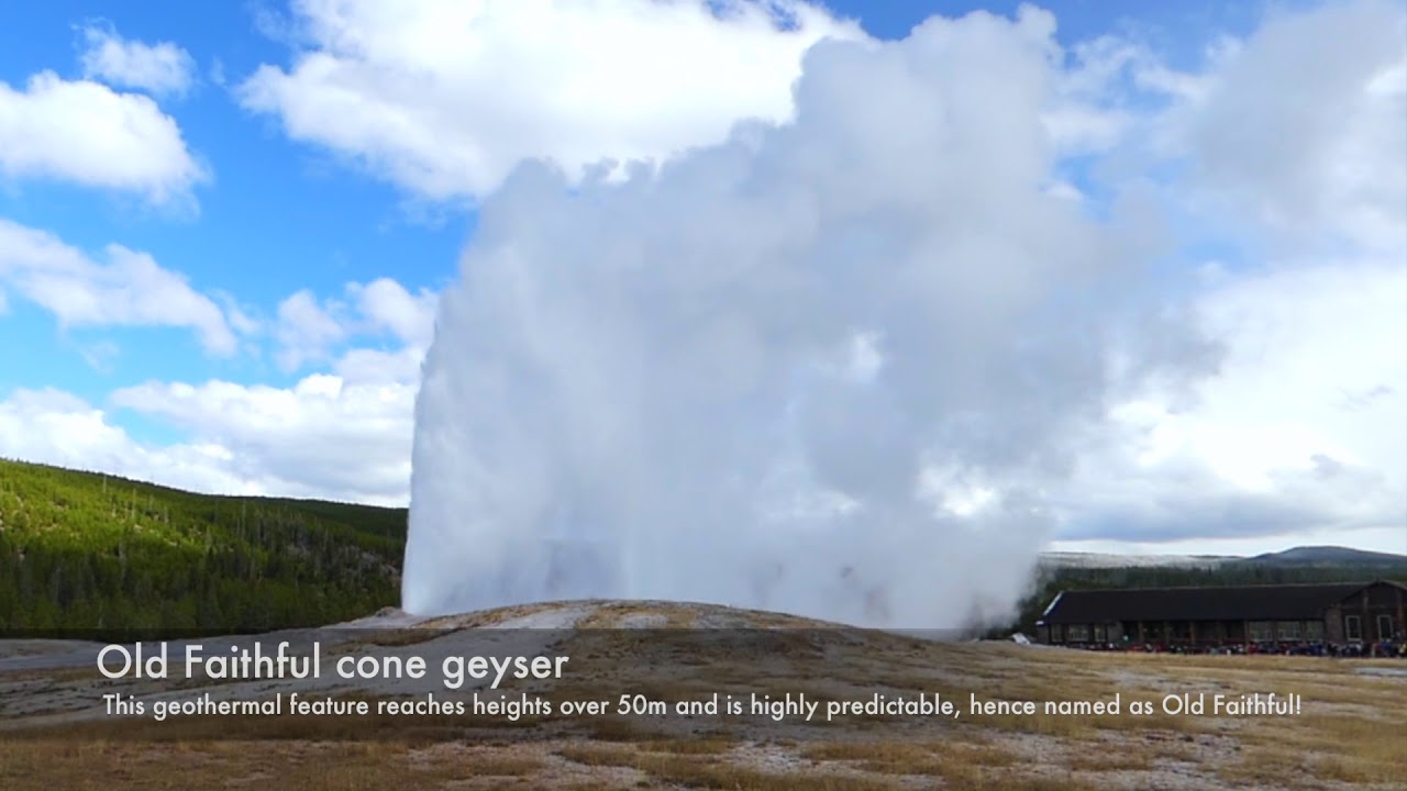 Yellowstone National Park (Old Faithful Geyser, Upper falls, Black Opal ...
