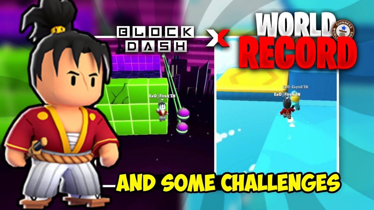 BLOCK DASH WORLD RECORD | AND SOME CHALLANGES 🥵 | FT PARADISE - YouTube