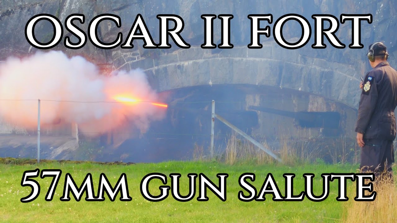 Oscar II Fort - 57mm Gun Salute - YouTube