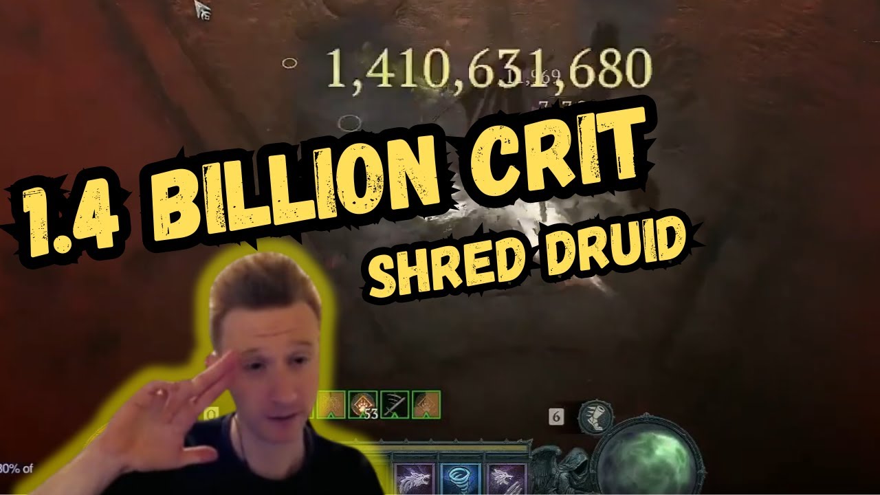 Shred Druid 1 4 BILLION CRIT on Lilith - Daily Diablo - YouTube