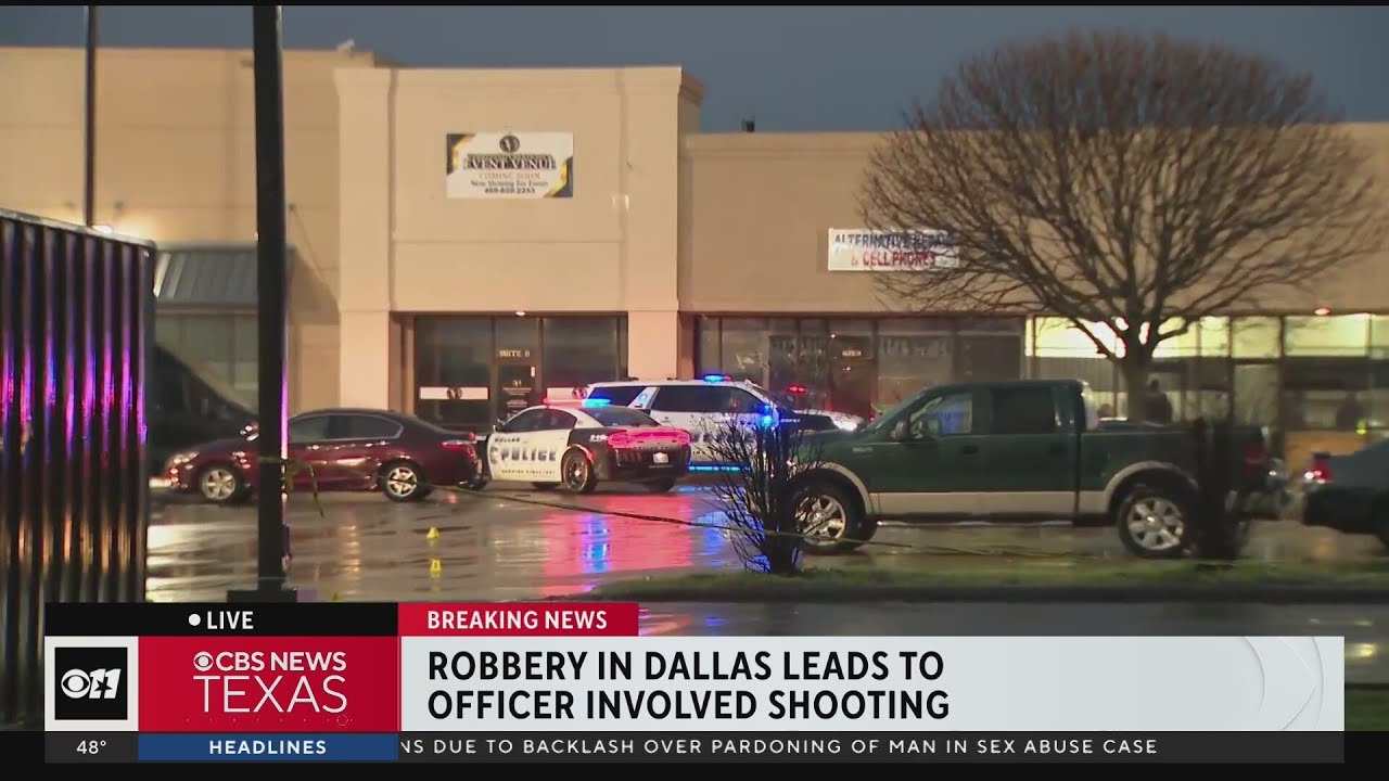 Dallas robbery leads to officer-involved shooting - YouTube