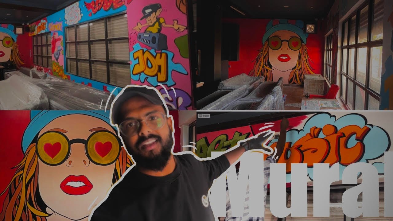 PROCESS OF WALL MURALS | HOW TO PAINT A MURAL | ARTISTVIKASH - YouTube