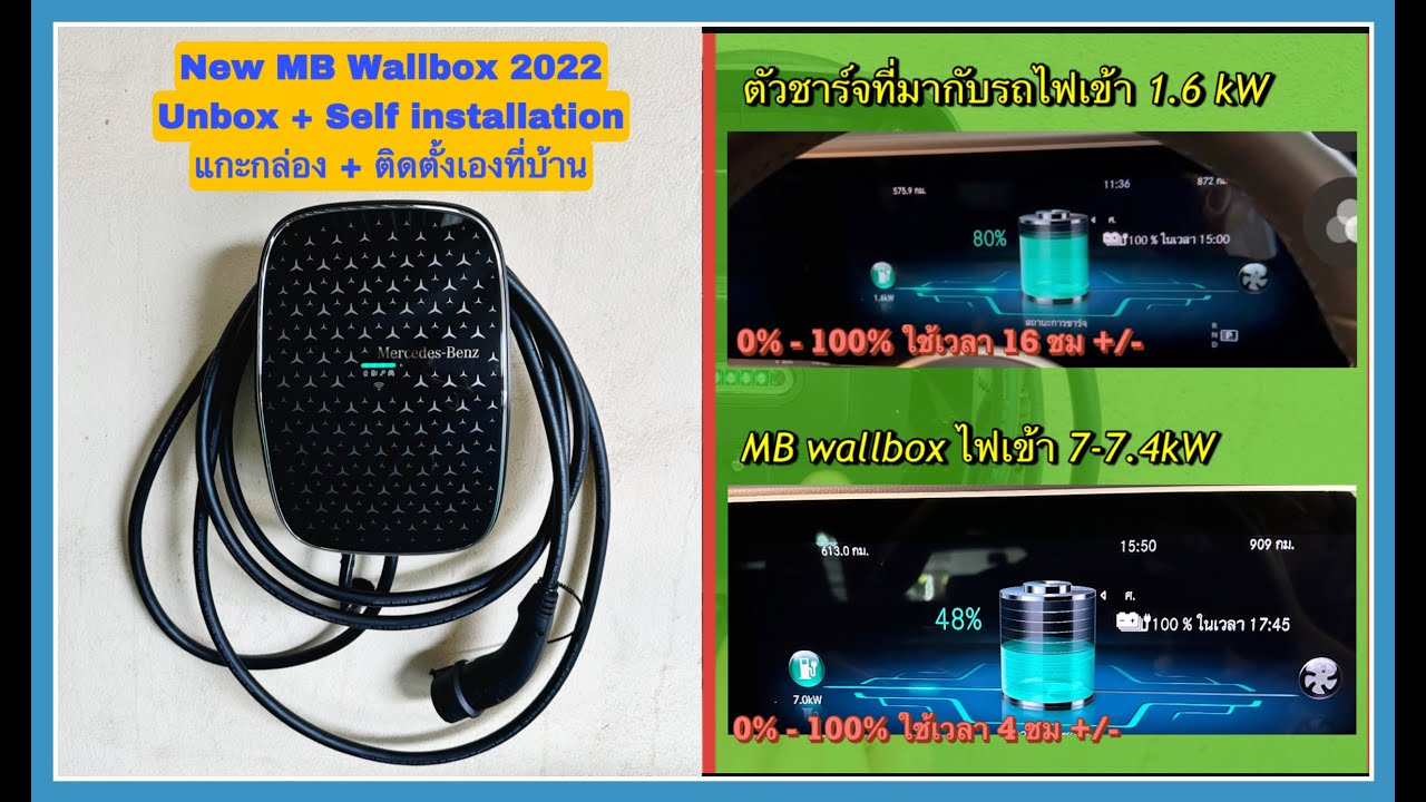 ติดตั้ง wallbox รถเบนซ์ด้วยตัวเอง | New Mercedes-Benz WallBox 2022 ...