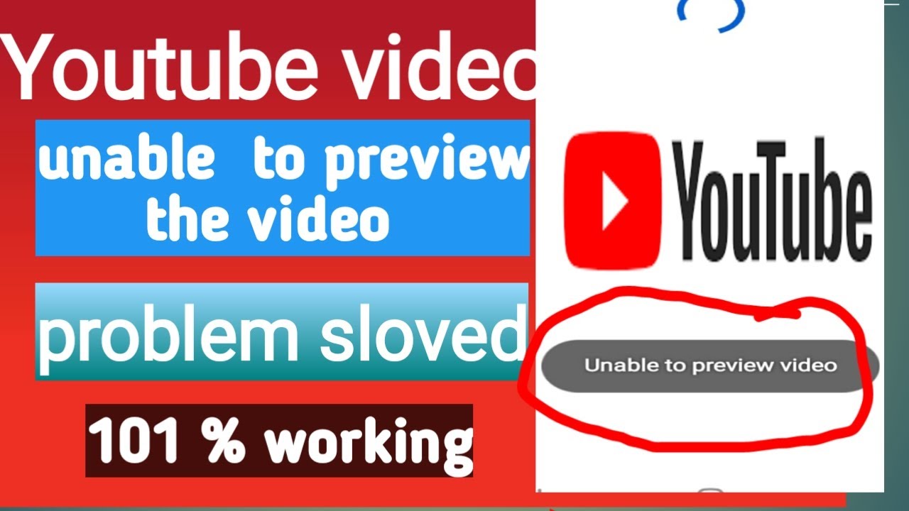 unable to preview the video youtube solution| how to slove unable to ...
