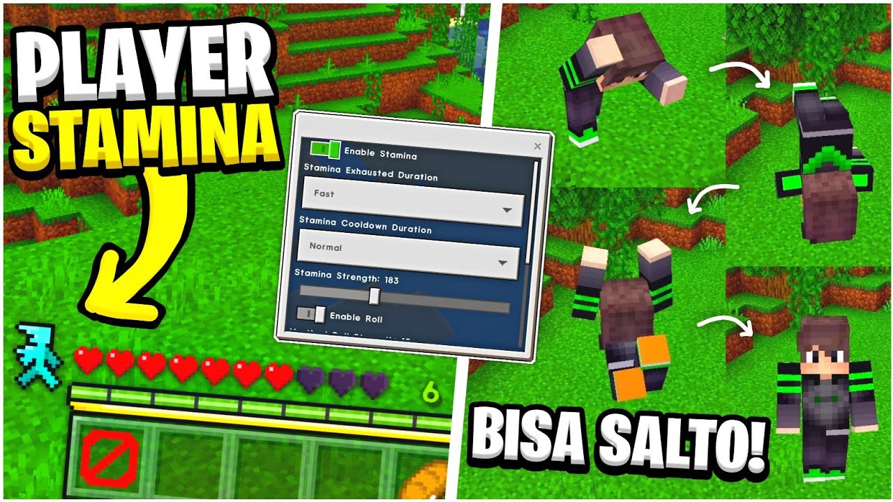 MINECRAFT TAPI ADA STAMINA, BISA SALTO & LOMPAT 3 BLOCK! - YouTube