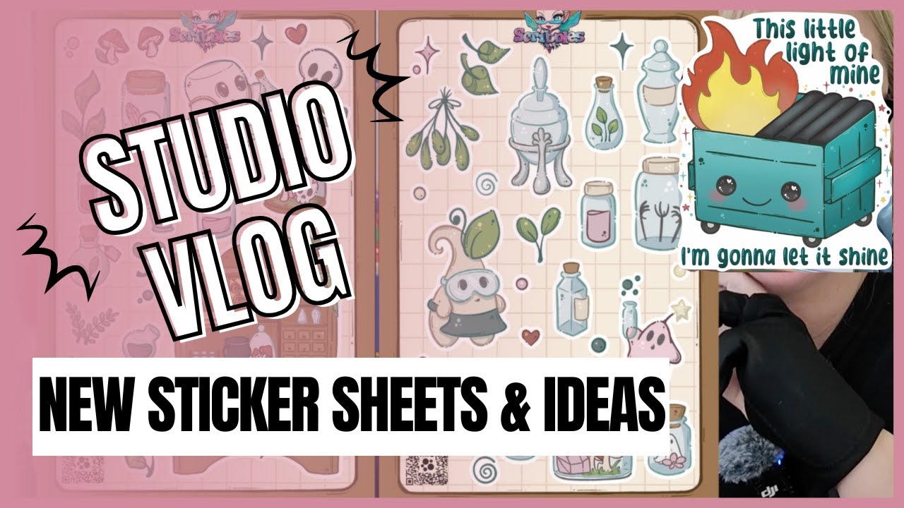 ⭐ Studio Vlog ⭐ Making New Sticker Sheets for the November Shop Update ...