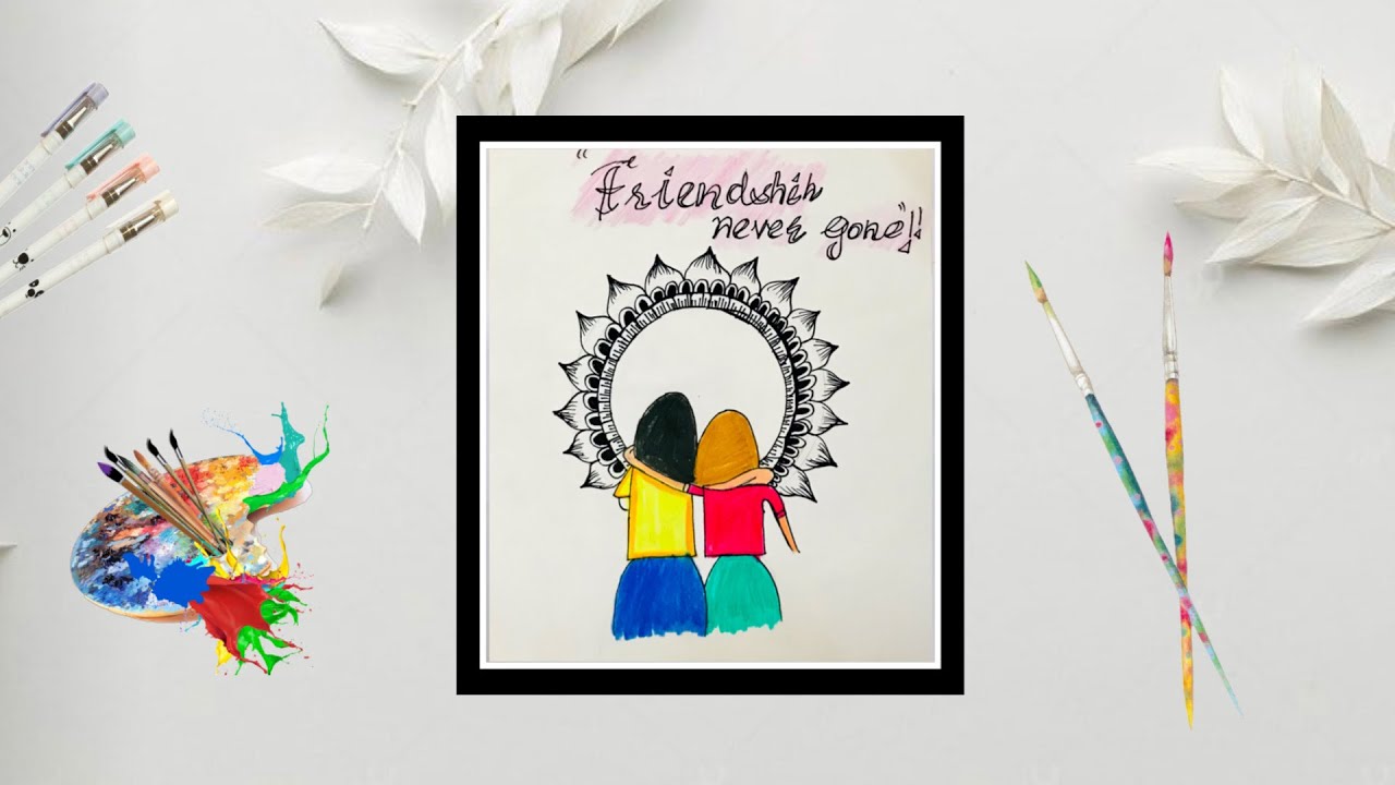 Friendship mandala art step by step painting Tutorial ||for beginners ...
