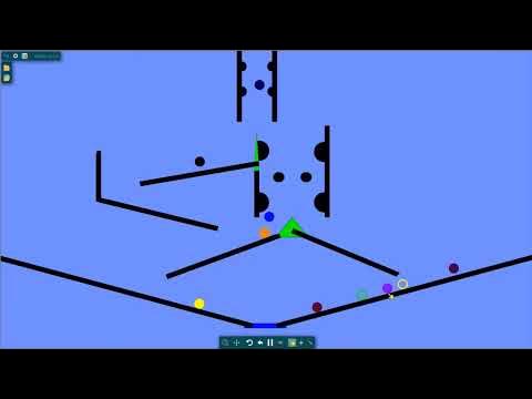 32 Marbles Algodoo Marble Run - YouTube