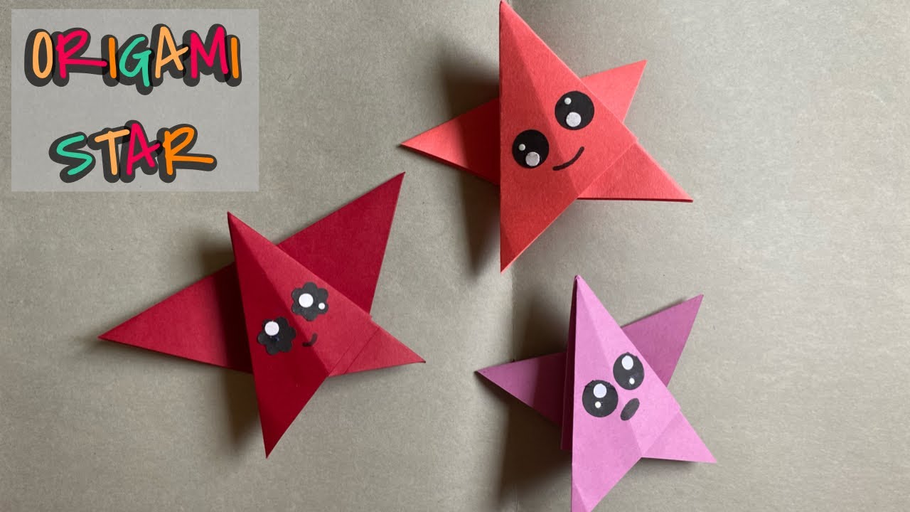 Origami Five Pointed Star | Easy Origami Star Tutorial | Origami easy ...