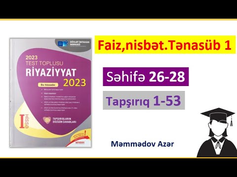 faiz,nisbət,tənasüb1,riyaziyyat test toplusu-1 dim2023,Məmmədov Azər