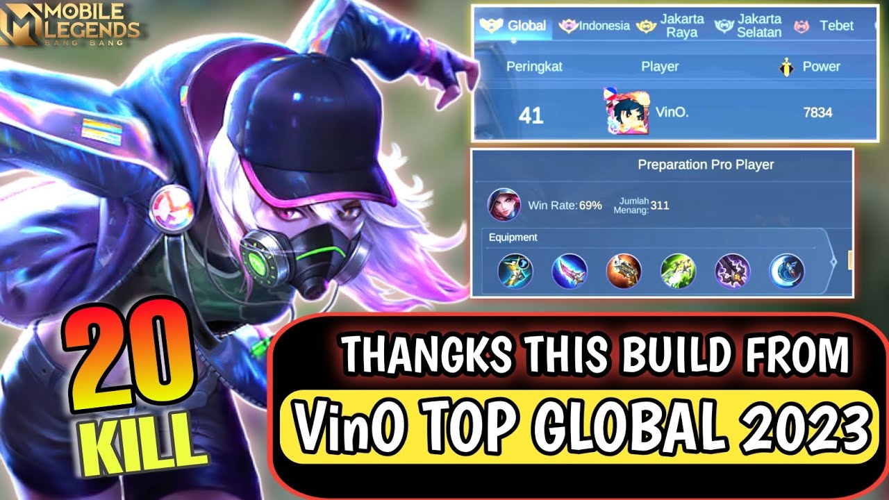 20 Kills!! Natalia One Hit Delete || Build Top Global Natalia ( VinO ...