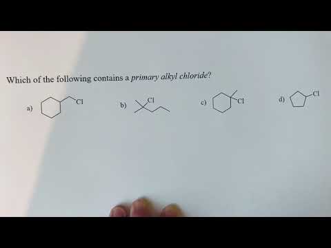 Identifying primary alkyl halide example - YouTube