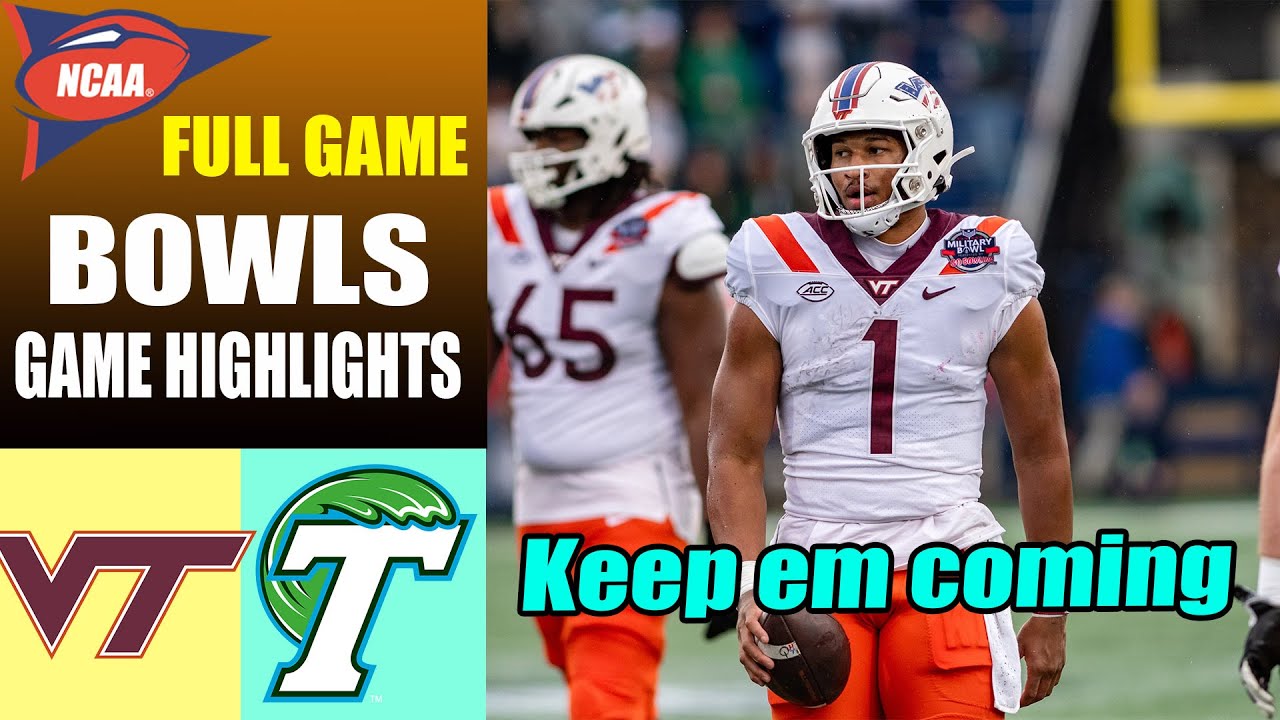 Virginia Tech vs Tulane (Military Bowl) FULL GAME HIGHLIGHTS | NCAAF ...