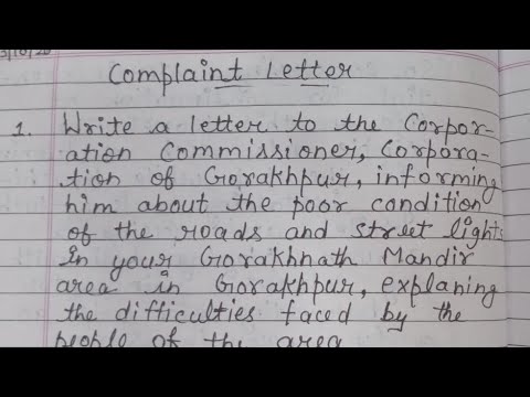Complaint letter about poor condition of road in area | format | how to ...