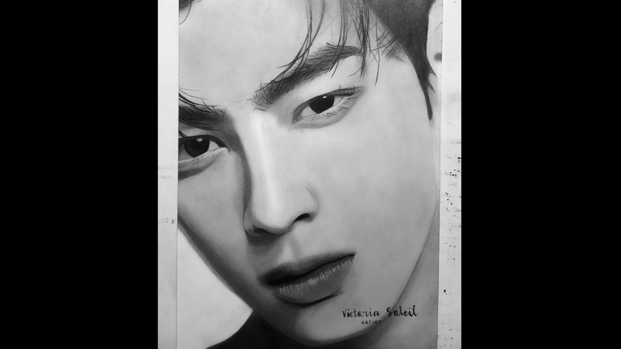 Drawing Cha Eun Woo | KPOP Eunwoo ASTRO (Victoria Soleil) - YouTube