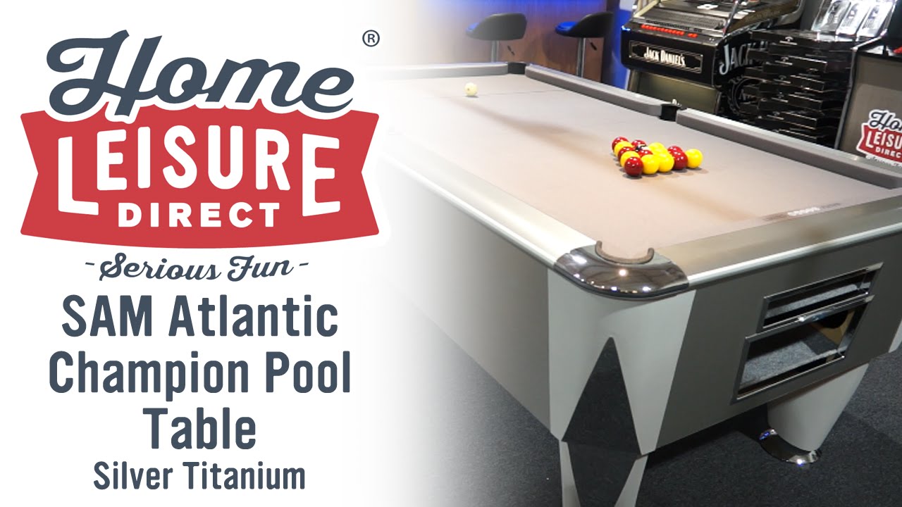 SAM Leisure Atlantic Champion BAPTO Pool Table (Silver Titanium Finish ...