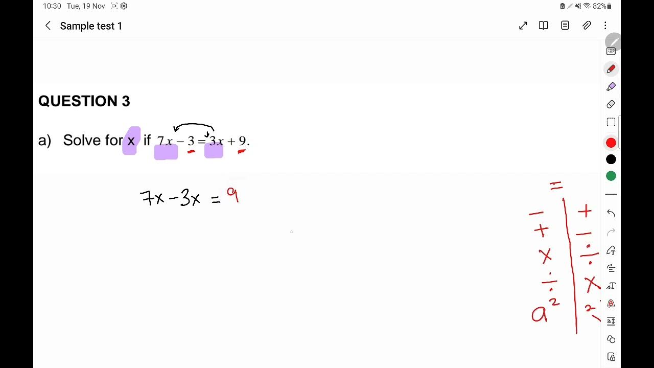 SAMPLE TEST QUESTION 3a - YouTube