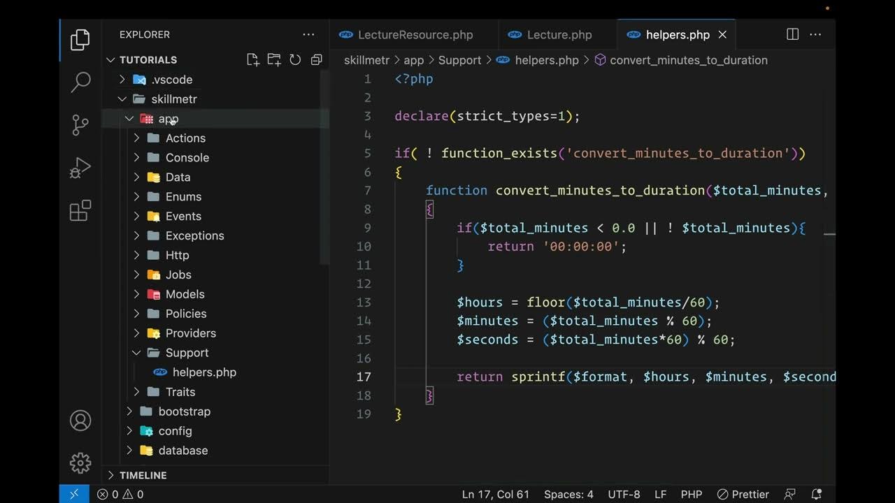 61. Helper methods: Laravel + Nuxt Udemy Clone - YouTube