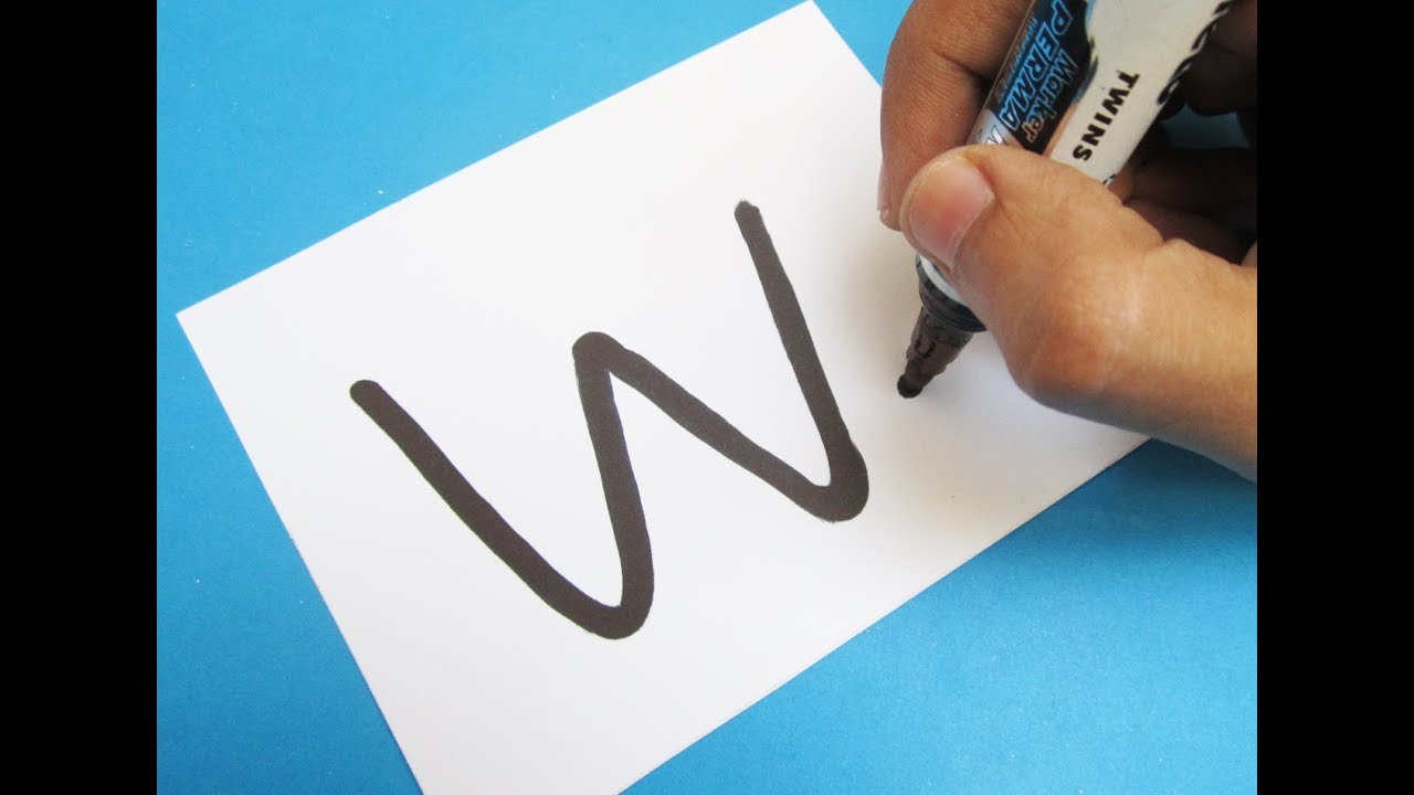 How to turn Letter "W" into a Cartoon WORM ! Fun with Alphabets Drawing ...