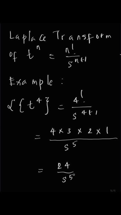 Laplace Transform Of t raise to n - YouTube
