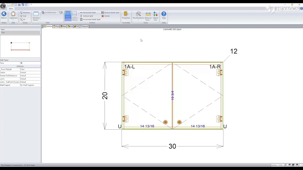 CABINET VISION Submittals - Hinge Placement if Bottom is Scribed - YouTube