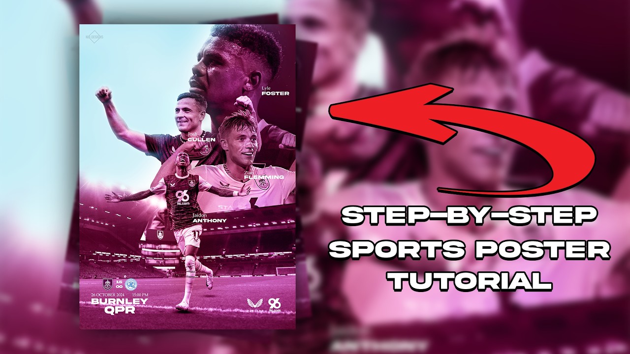 How to Design An AMAZING Matchday Poster | Photoshop Tutorial & FREE ...