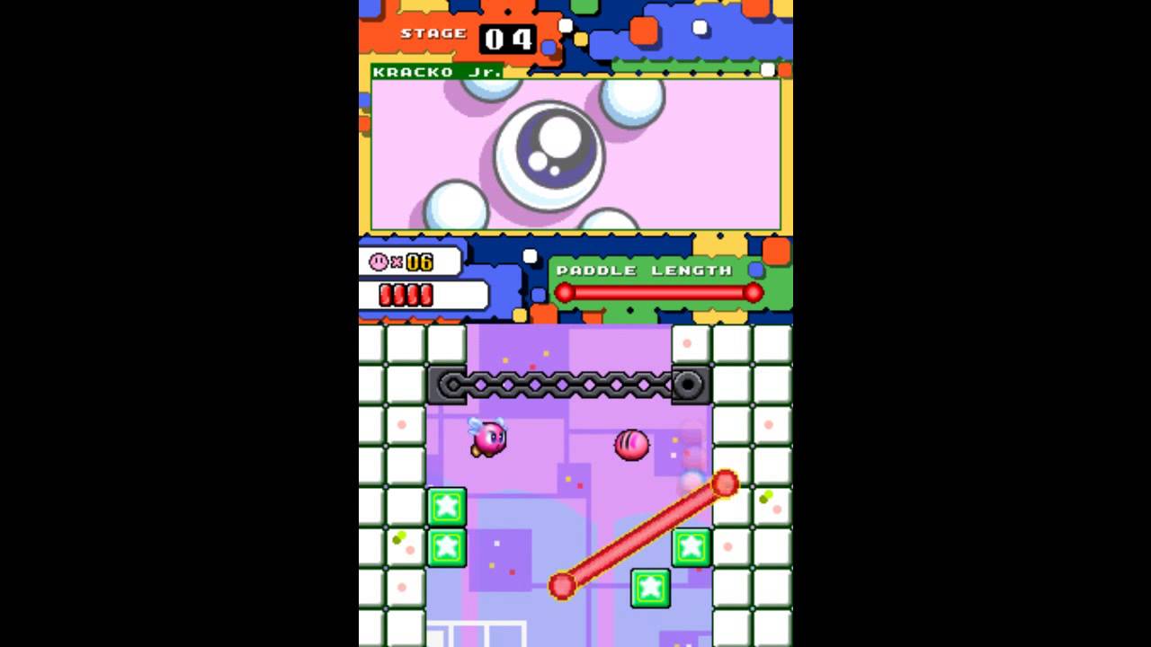 Kirby Canvas Curse - Kracko Jr. Boss Battle Level 1 - YouTube