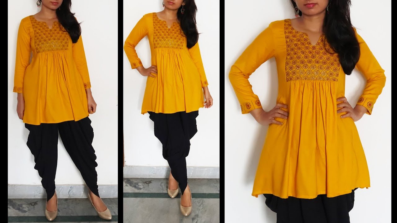 Latest Design Top for Girls | Gathered Yoke Top Cutting & Stitching 2 ...