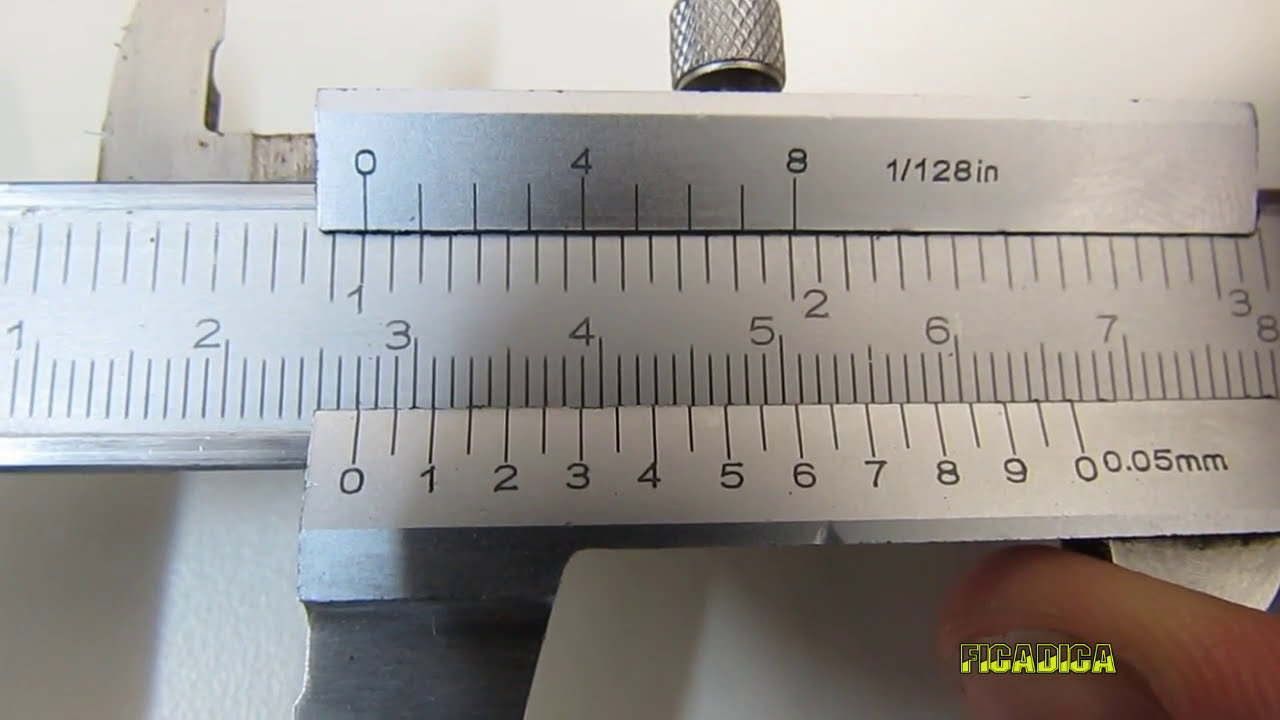 Paquímetro metrologia como medir polegada fracionaria - YouTube