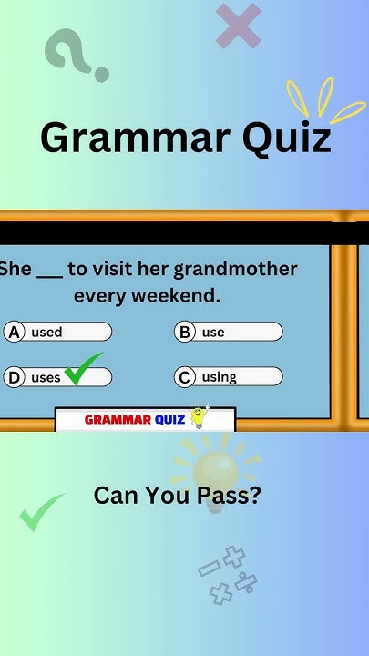 Basic Grammar Quiz #englishquiz#grammarquiz - YouTube