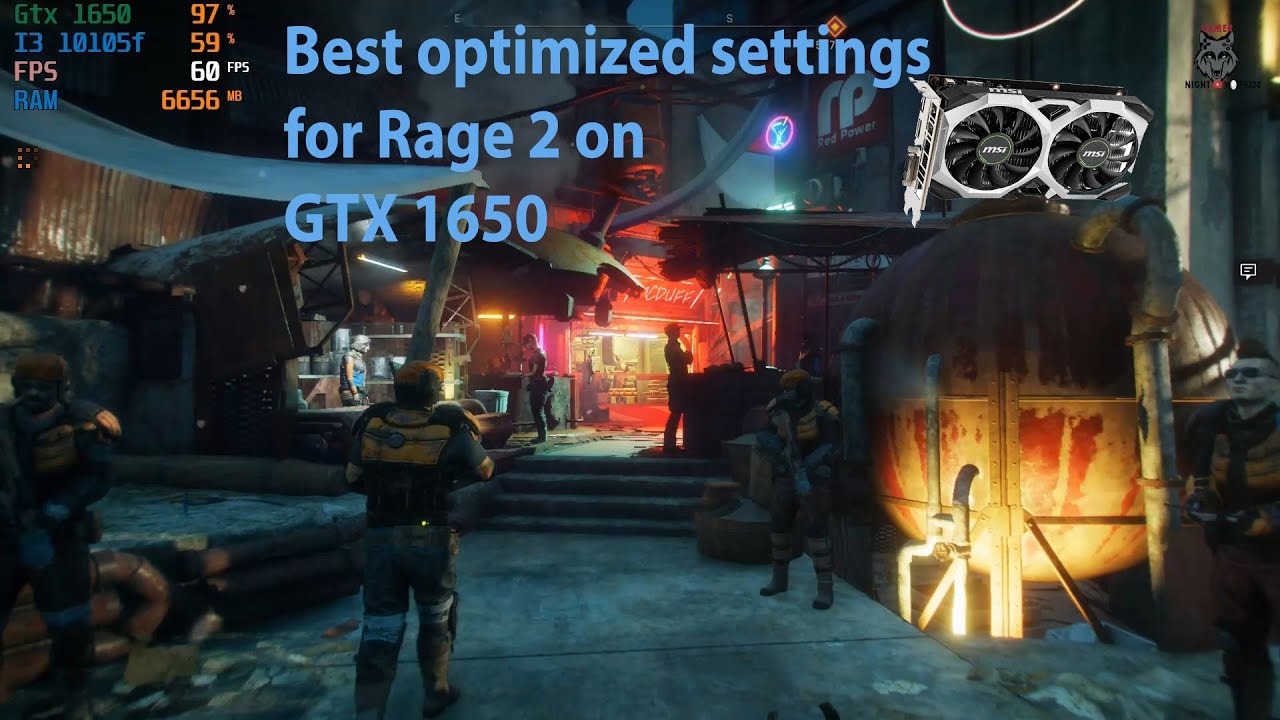 Best settings for Rage 2 on GTX 1650+ i3 10105f - YouTube