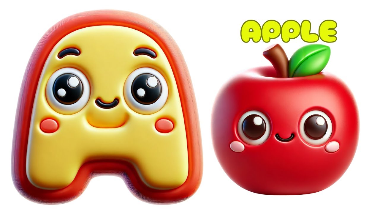 ABC Alphabet Song (3D rubber toy style) | Phonics Song for Kids | Fun ...