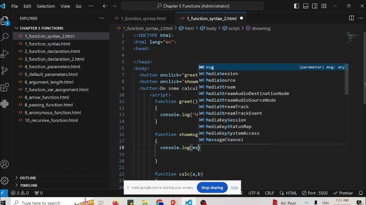 Functions in Javascript | Simranjit Singh Monga - YouTube