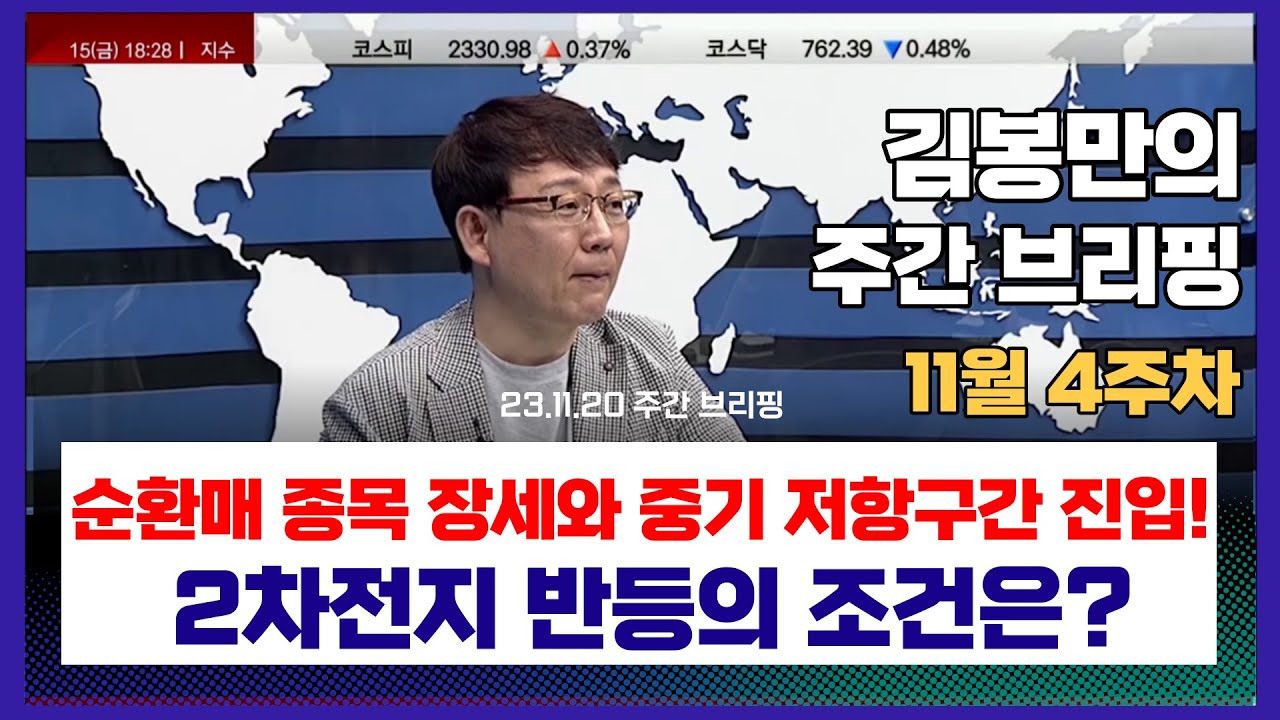 231120 순환매 종목 장세와 중기 저항구간 진입 2차전지 반등의 조건은 이차전지 에코프로 에코프로비엠 에코프로