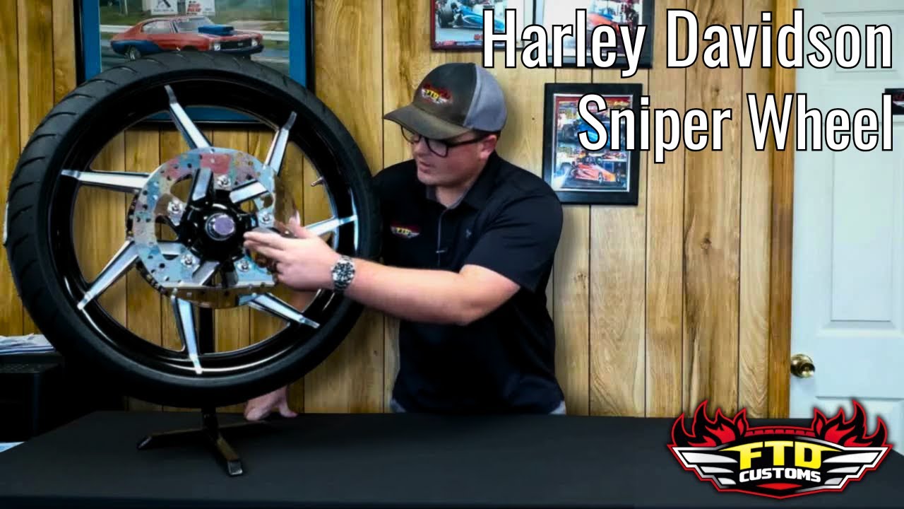 FTD Customs Harley Davidson Sniper Wheel - YouTube