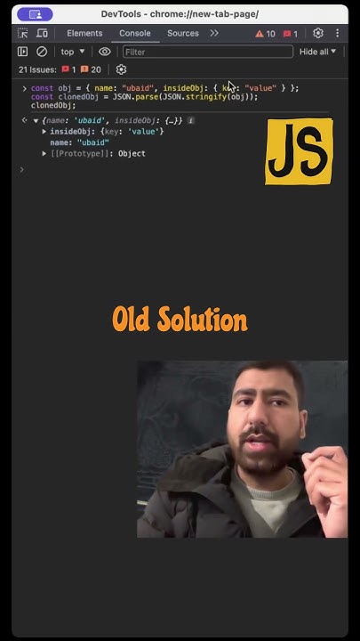 2 Javascript Tricks Object Deep Clone Coding Frontendinterview Javascriptinterview Youtube