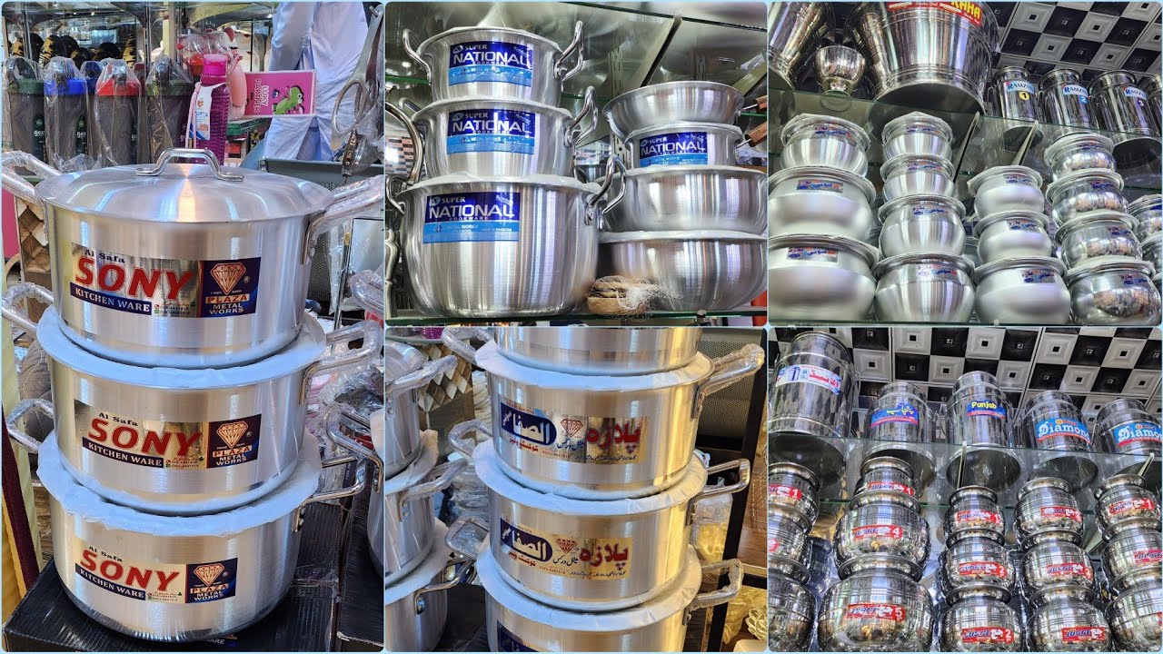 Gujranwala Steel Manufacturers/Silver Steel Bartan Wholesale Market ...