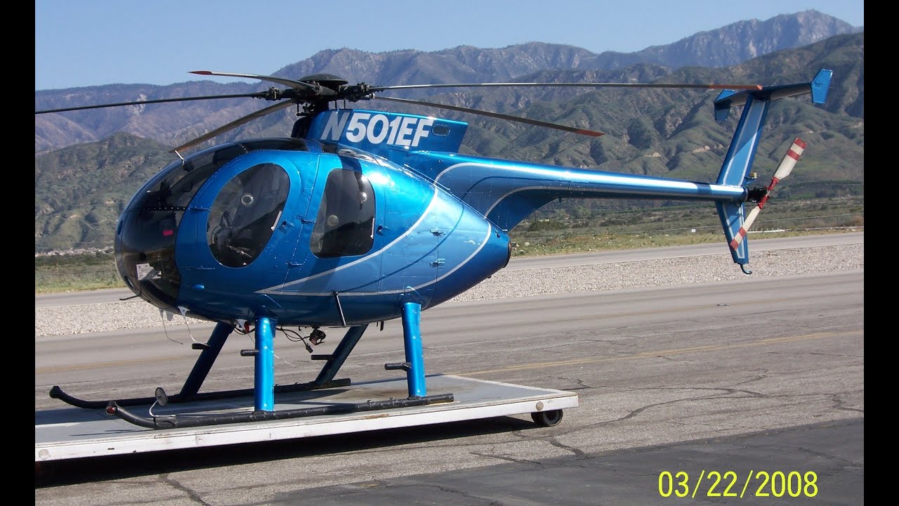 Flight in Hughes 500D Landing on Mountain Top & Helipad at Redlands ...