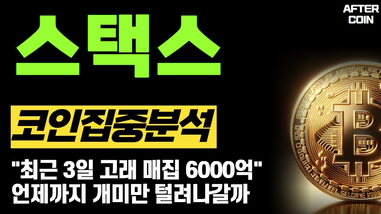 스택스 코인 최근 3일 고래 매집 6000억 언제까지 개미만 털려나갈까 스택스코인전망 스택스코인시세 스택스코인분석