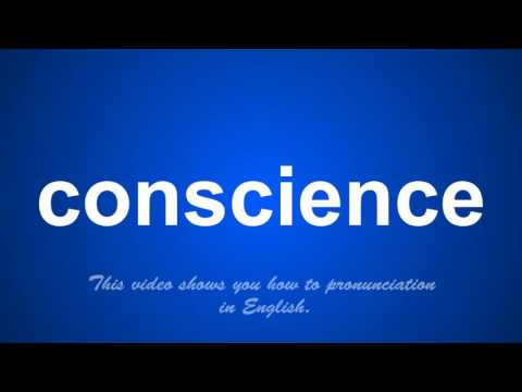 the correct pronunciation of conscience in English. - YouTube
