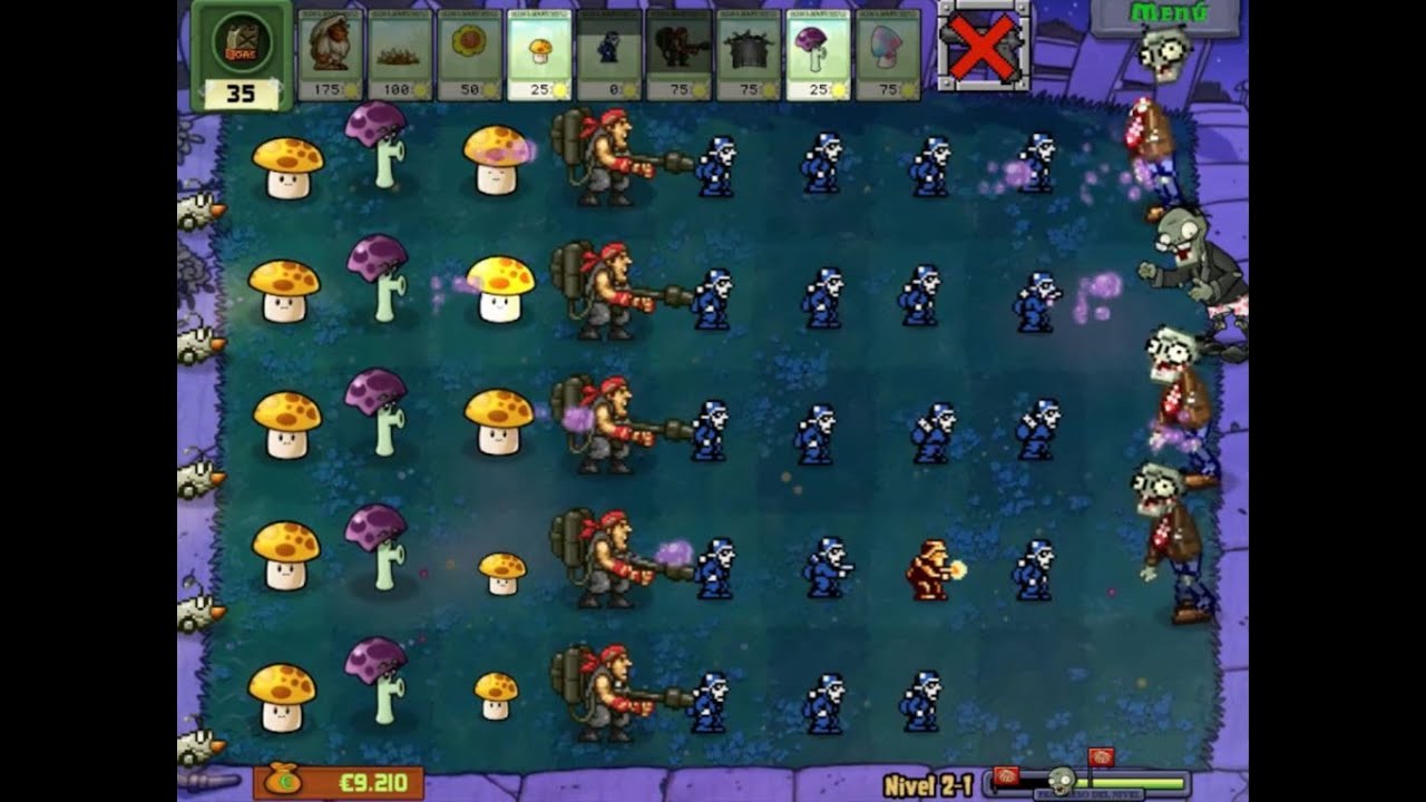 Plants vs Zombies Metal Slug Mod Walkthrough Part 3 : Makin malem makin ...
