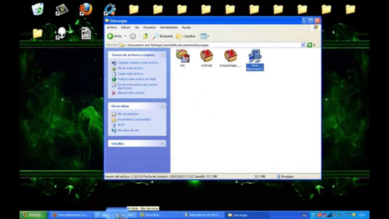Pack de temas alienware windows xp 2013 - YouTube