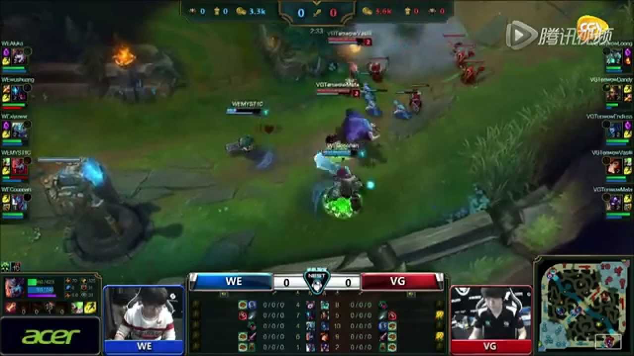WE vs VG G1 | Team WE vs Vici Gaming Game 1 (28.11.2015) | NEST 2015 ...