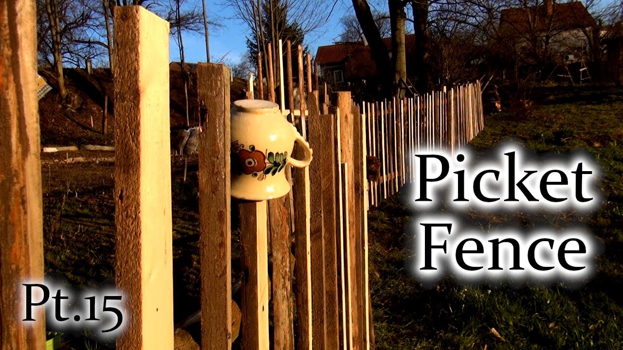 Building Rural Picket Fence from Scrap Wood - YouTube