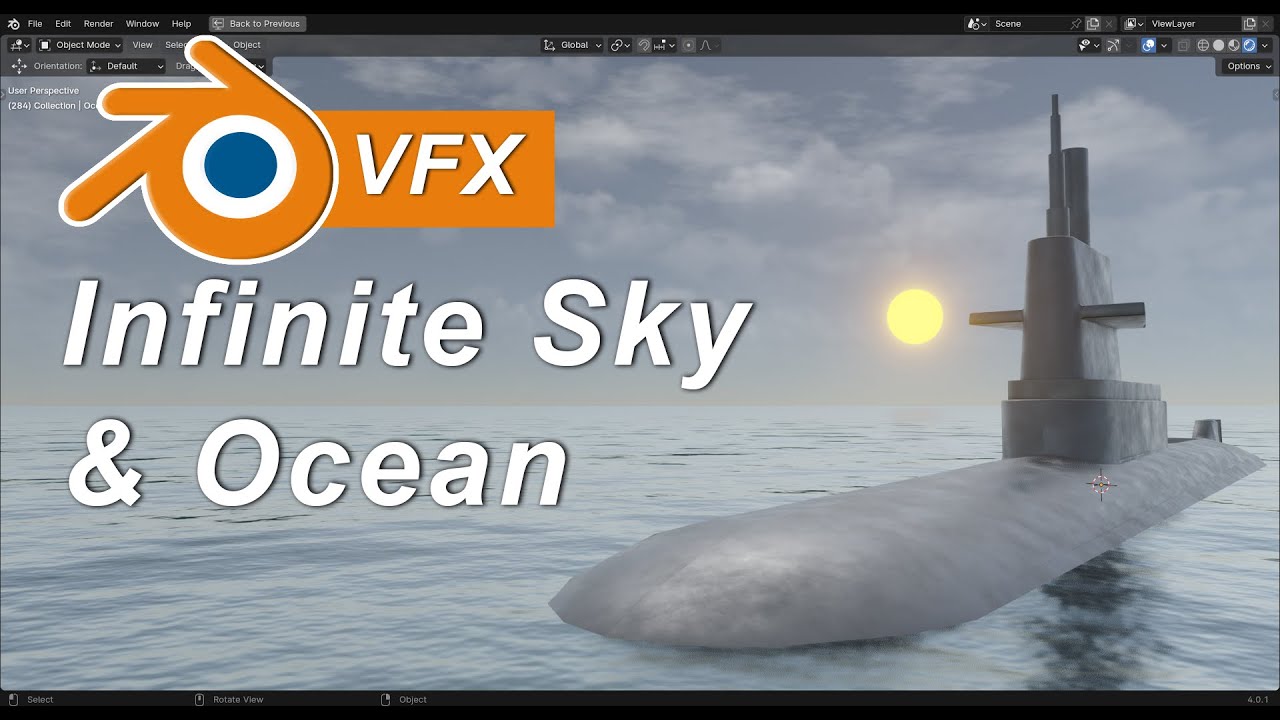 Blender_VFX: Infinite Sky & Ocean - YouTube