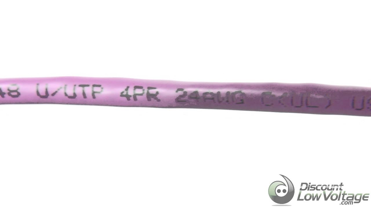 Hyperline Violet Cat5e PVC Cable | UTP-C5E-SOLID-CMR-VL - YouTube