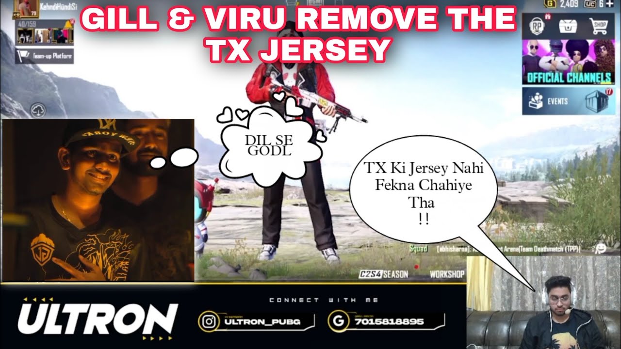 GILL & VIRU REMOVE TX JERSEY 😱😱 ULTRON UPSET REACTION 🥺🥺 | SAMSUNG ,J2 ...