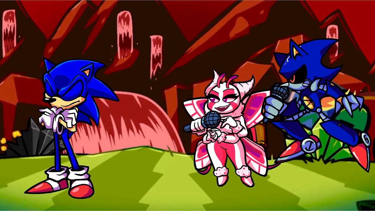 FNF You Can’t Run Encore But Mecha Sonic And Sakuroma Duet - YouTube
